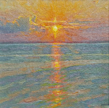 Jennifer Moses – Golden Slumber, Oil on canvas panel 6″ x 6″ | American ...