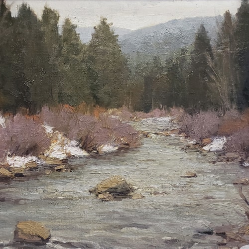 Kathleen Dunphy_Along theTruckee_Ol_12x16 | American Legacy Fine Arts
